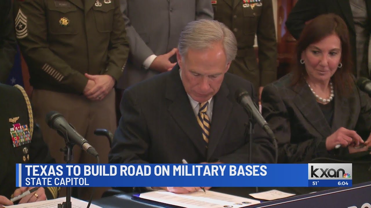 Texas to build roads on military bases - YouTube