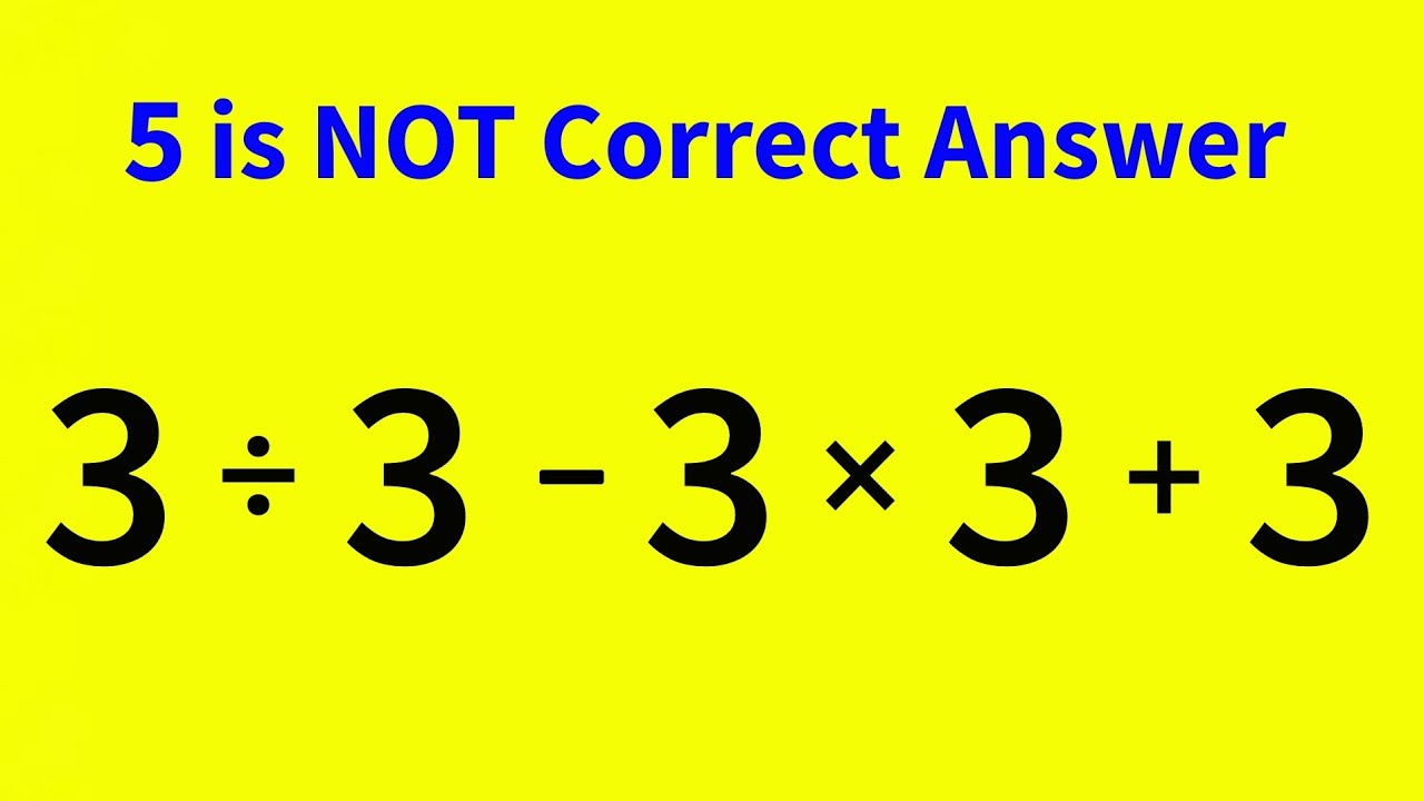 95% Get This Simple Math Problem WRONG! - YouTube