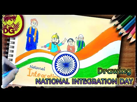 National Integration Day Drawing | Drawing Fir National Integration Day ...