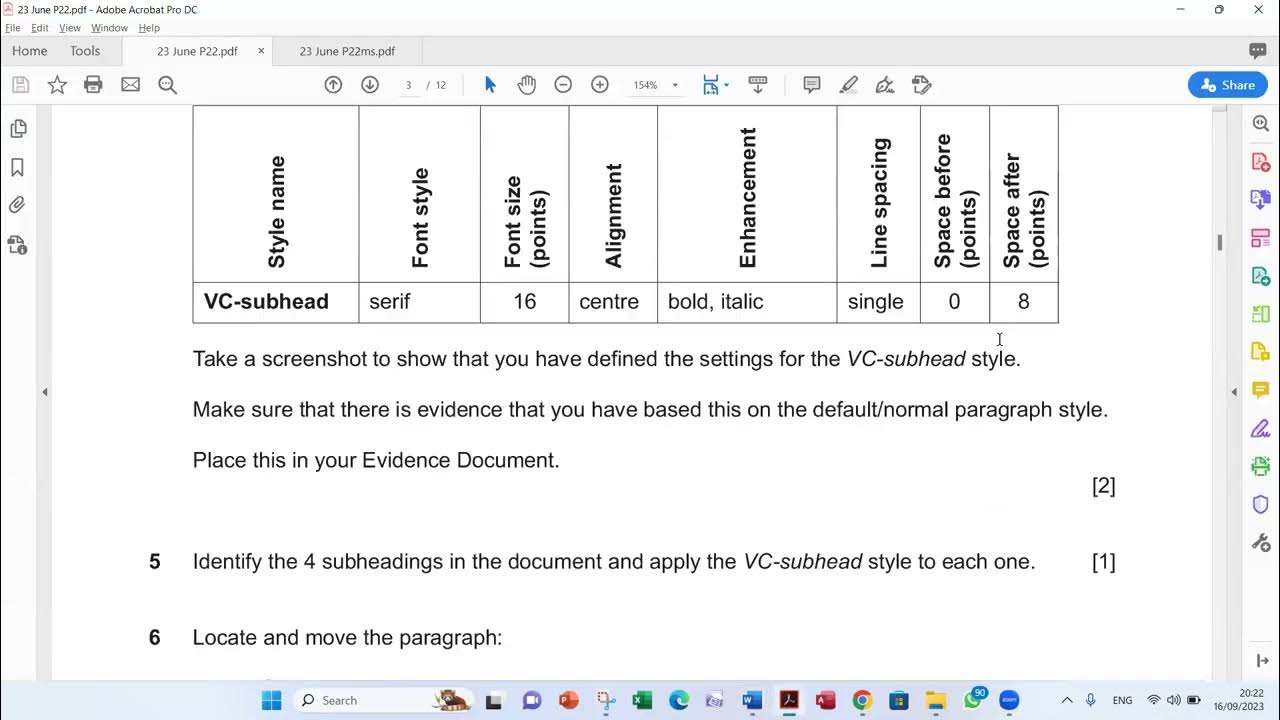 Cambridge ICT Practical 23 June P22 Word Processing - YouTube