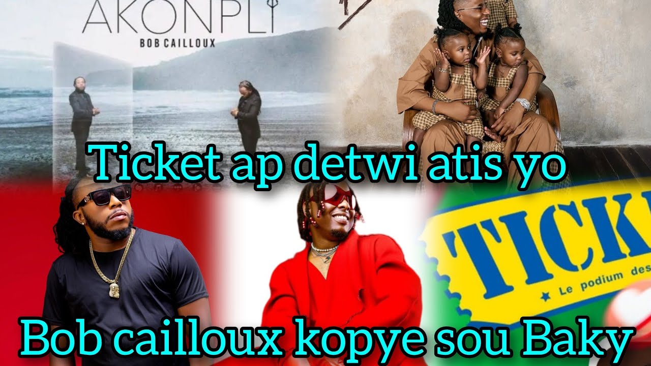 Ticket magazine detwi game nan / Bob cailloux kopye Baky sou album li ...