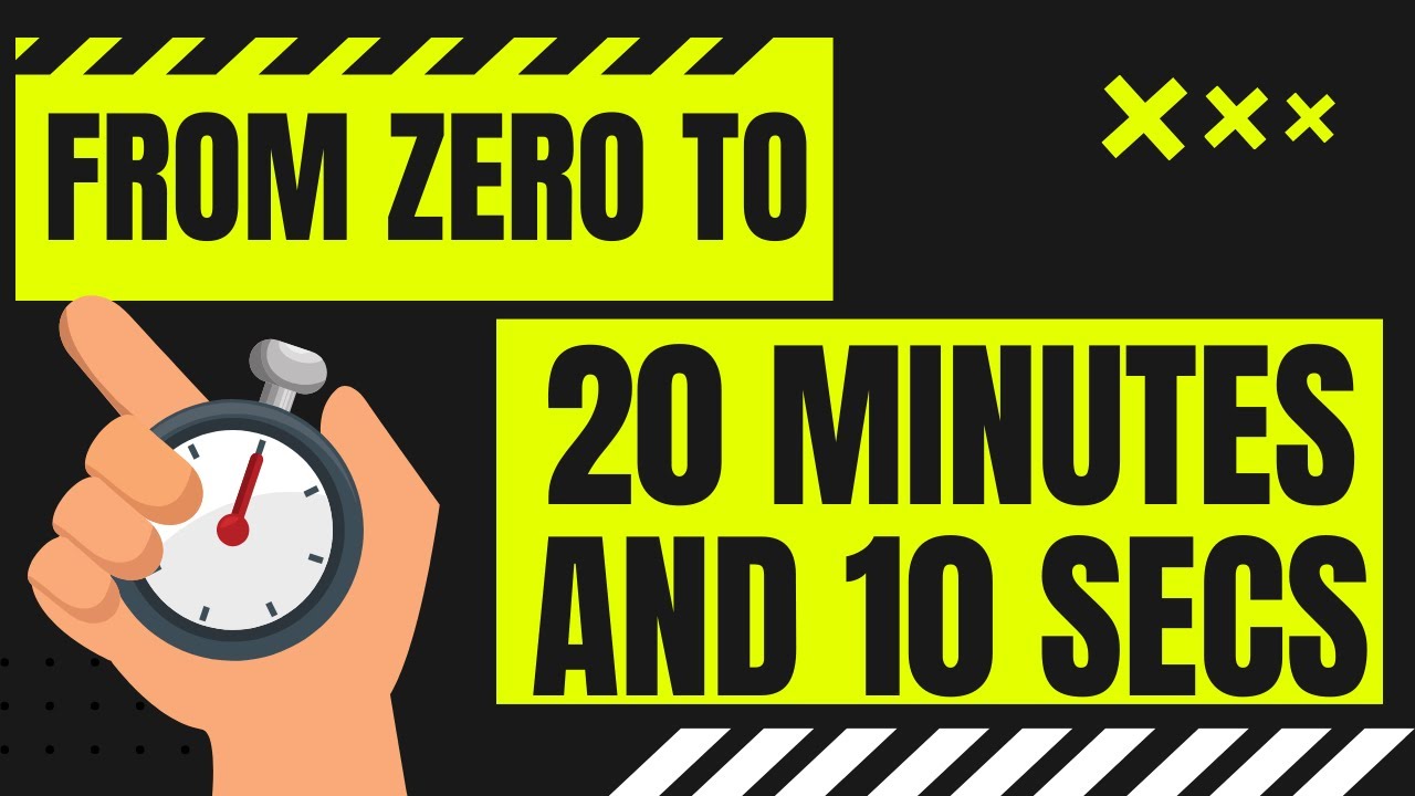 TIMER ! from 0 to 20 mins and 10 secs in minutes and seconds / 20' 10 ...