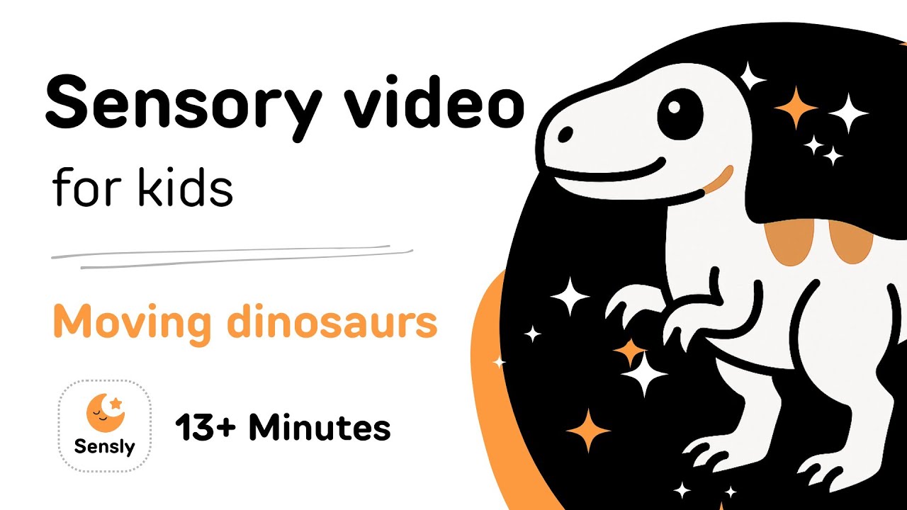 Sensory Video for kids – Gentle Moving Dinosaurs for Visual Focus - YouTube
