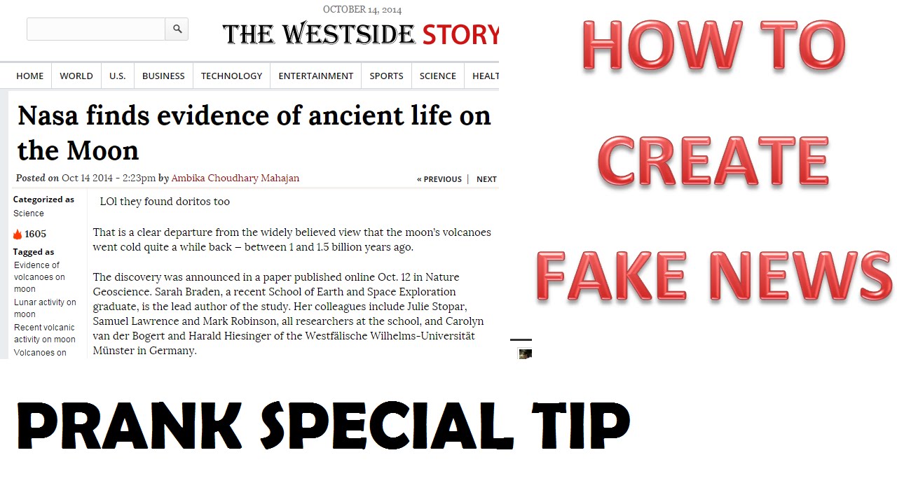 How to create a fake story or How to edit a true newspaper - Coffee Pro ...