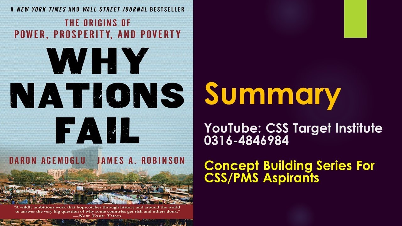 Why Nations Fail Book Summary | CSS Highly Recommended book | CSS | CSS ...