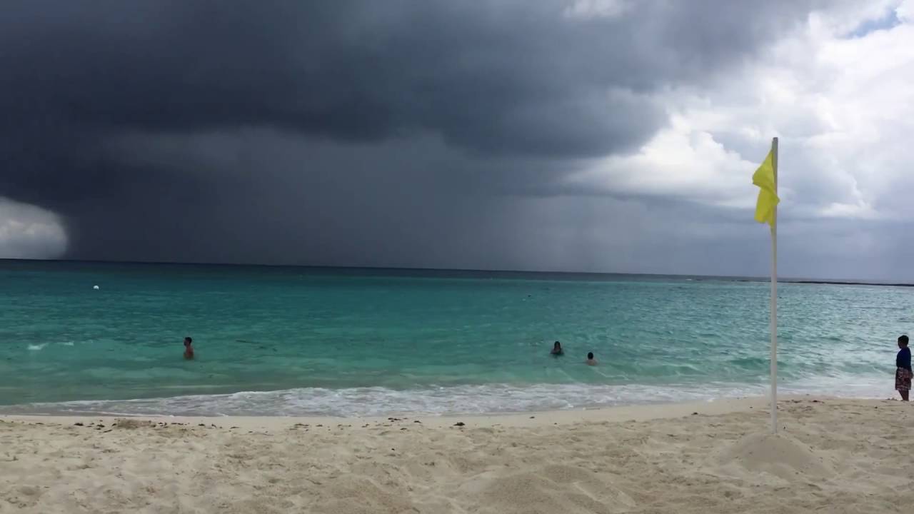 Cancun Beach Storm September 2016 - YouTube