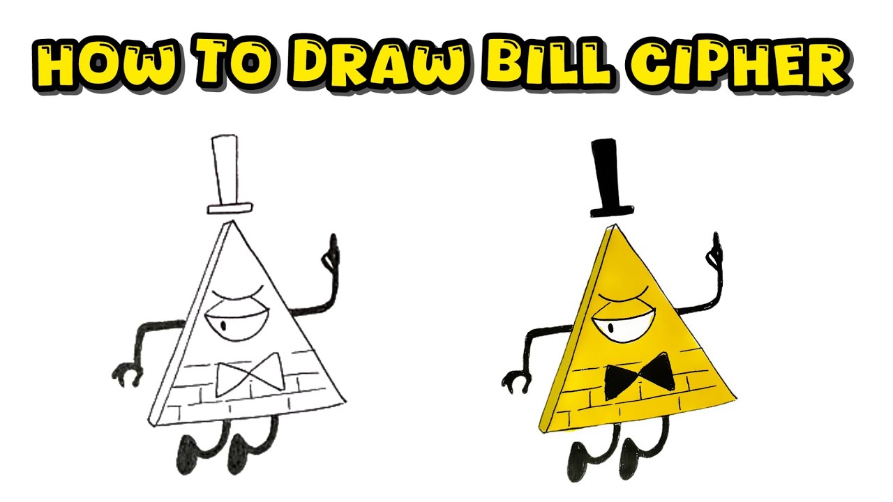 How to Draw Bill Cipher from Gravity Falls – Iconic Marker Drawing ...