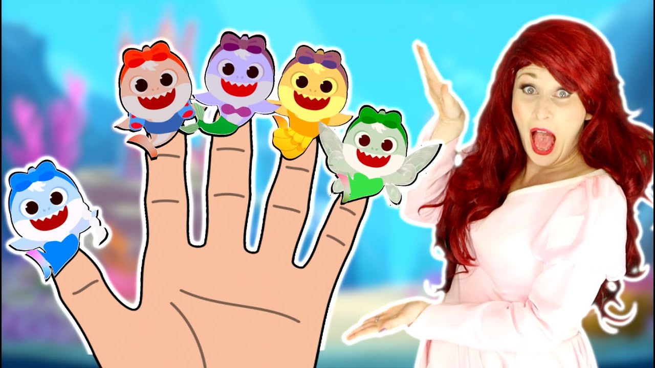 Princess Baby Shark Finger Family| Princess Playhouse Nursery Rhymes ...