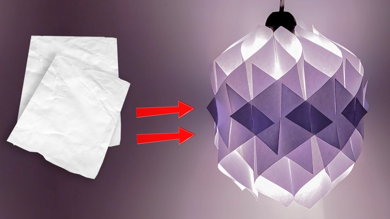How to make PENDANT light from paper - YouTube