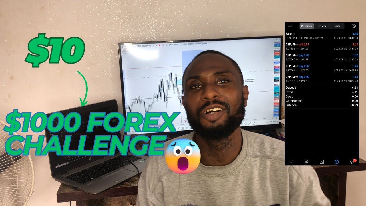 Growing $10 - $1000 Forex Challenge Ep1| (Day in the Life of a Forex ...
