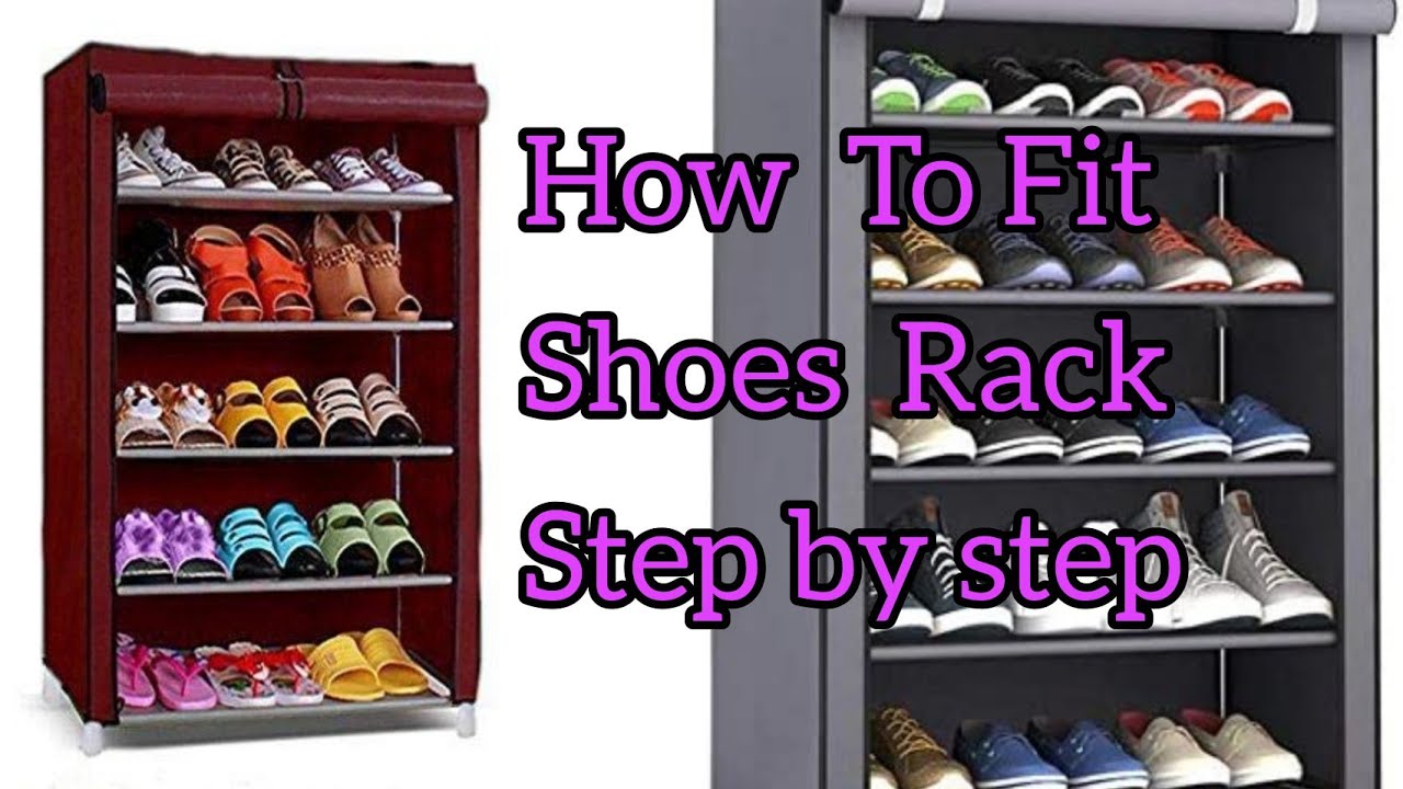 Portable folding shoes rack || Step by step fitting process ll ...