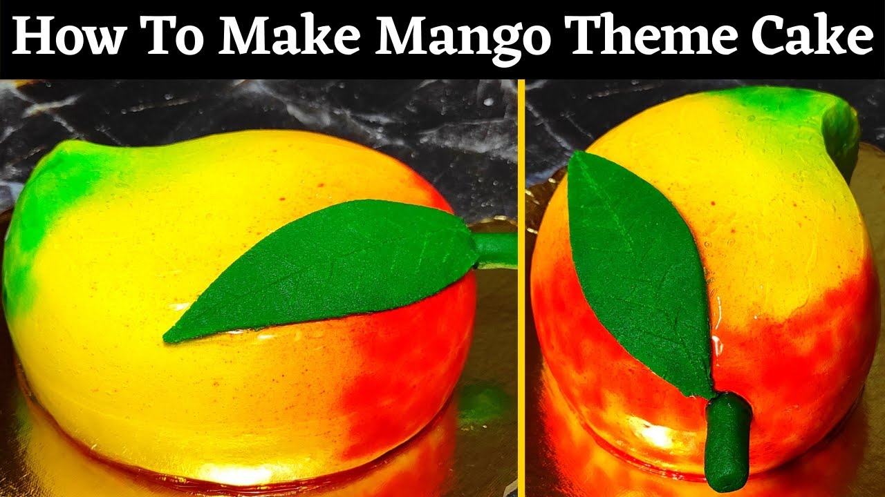 How To Make 3D Mango Shape Cake | Mango Theme Cake Decoration - YouTube