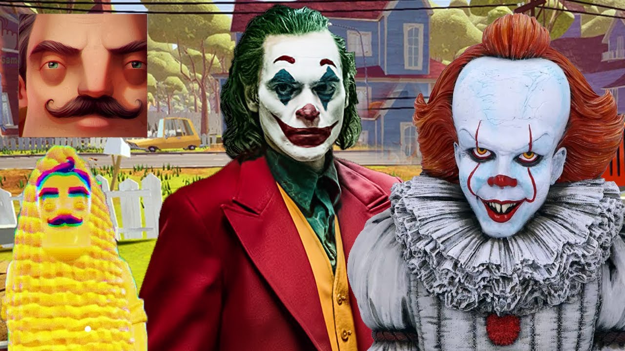 Hello Neighbor - My New Neighbor 2 Corn Pennywise IT Thanos Joker Final ...