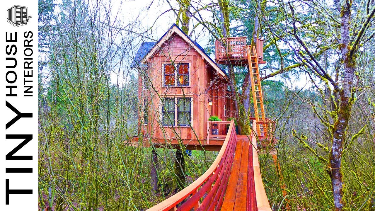Thrill 'n' Chill Treehouse | Tiny House Interiors - YouTube