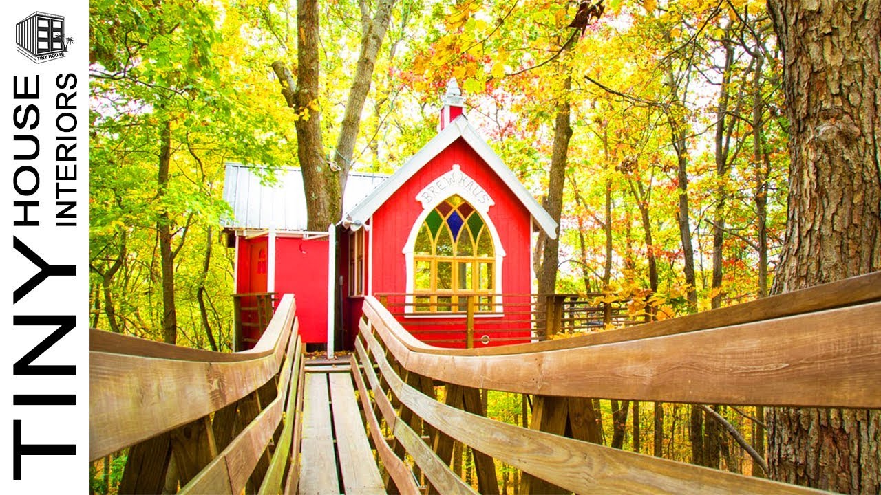 Little Red Treehouse | Tiny House Interiors - YouTube
