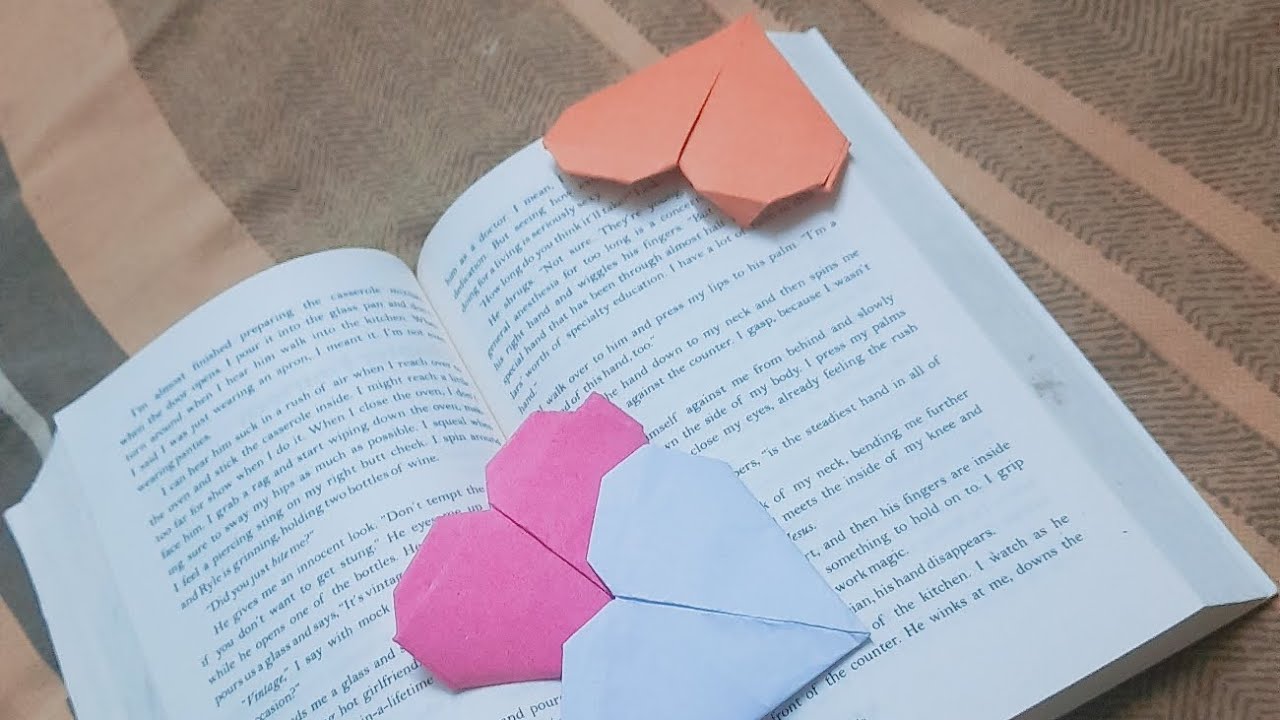 how to make a Easy heart book Mark 📖 - YouTube