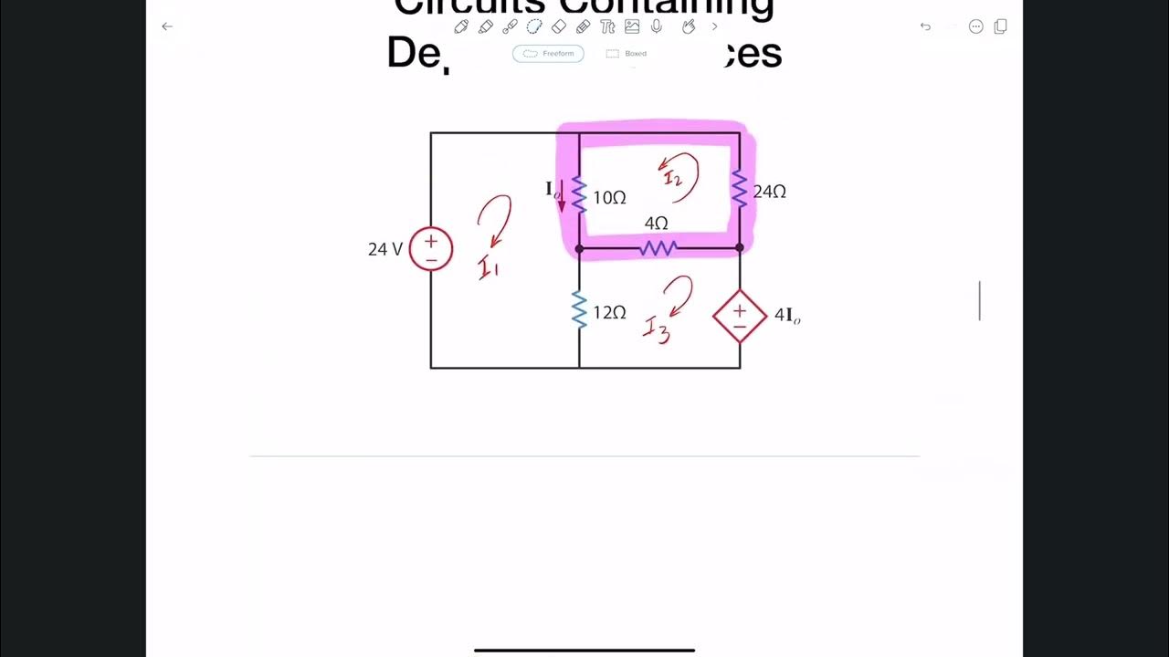 M5 - 3 - Mesh Analysis: Circuits Containing Dependent Sources - YouTube