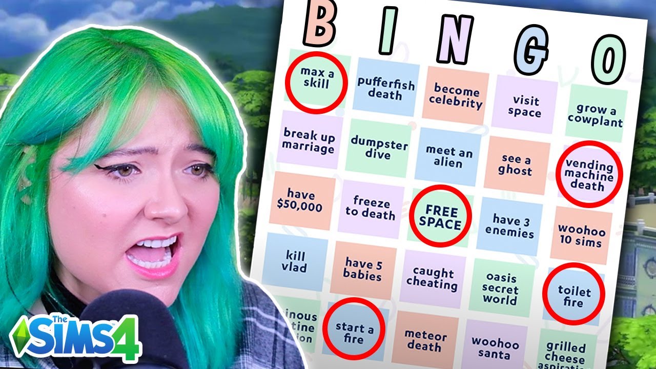 I tried lilsimsie's sims bingo challenge... - YouTube