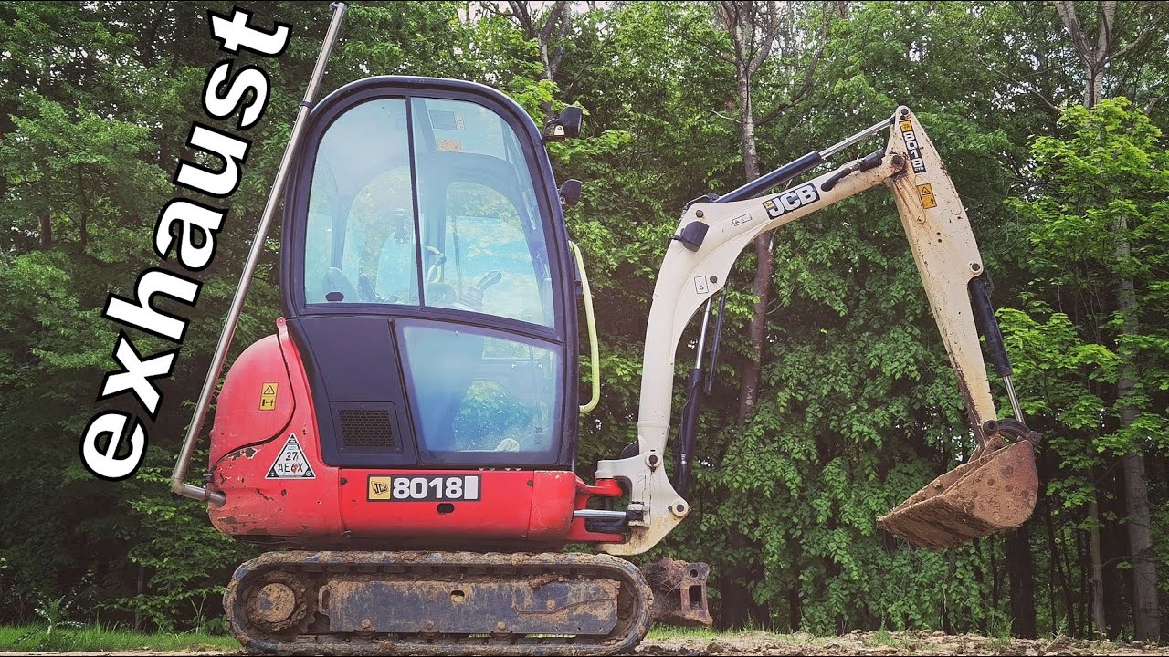 The best DIY upgrade for my mini excavator! Exhaust fumes hack... - YouTube