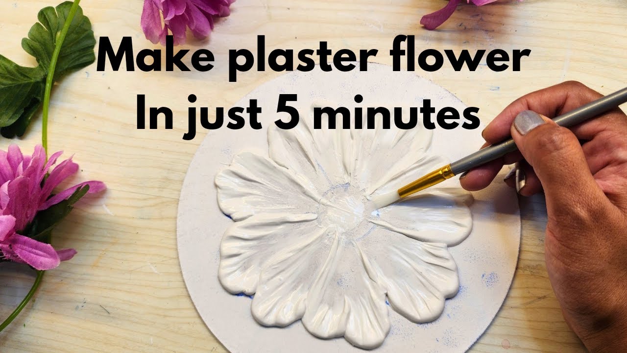 Make plaster flower in just 5 minutes - YouTube