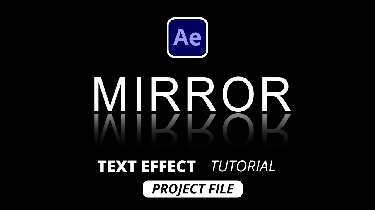 Mirror Text Animation After Effects Tutorial (project file) Reflection Text Effect - YouTube