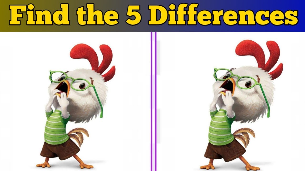 TRY TO FIND THE 5 DIFFERENCE IN CHICKEN LITTLE CARTOONS CHARACTER ...