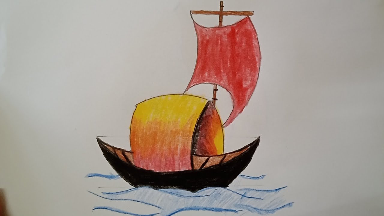 How To Draw Ship Step By Step - YouTube