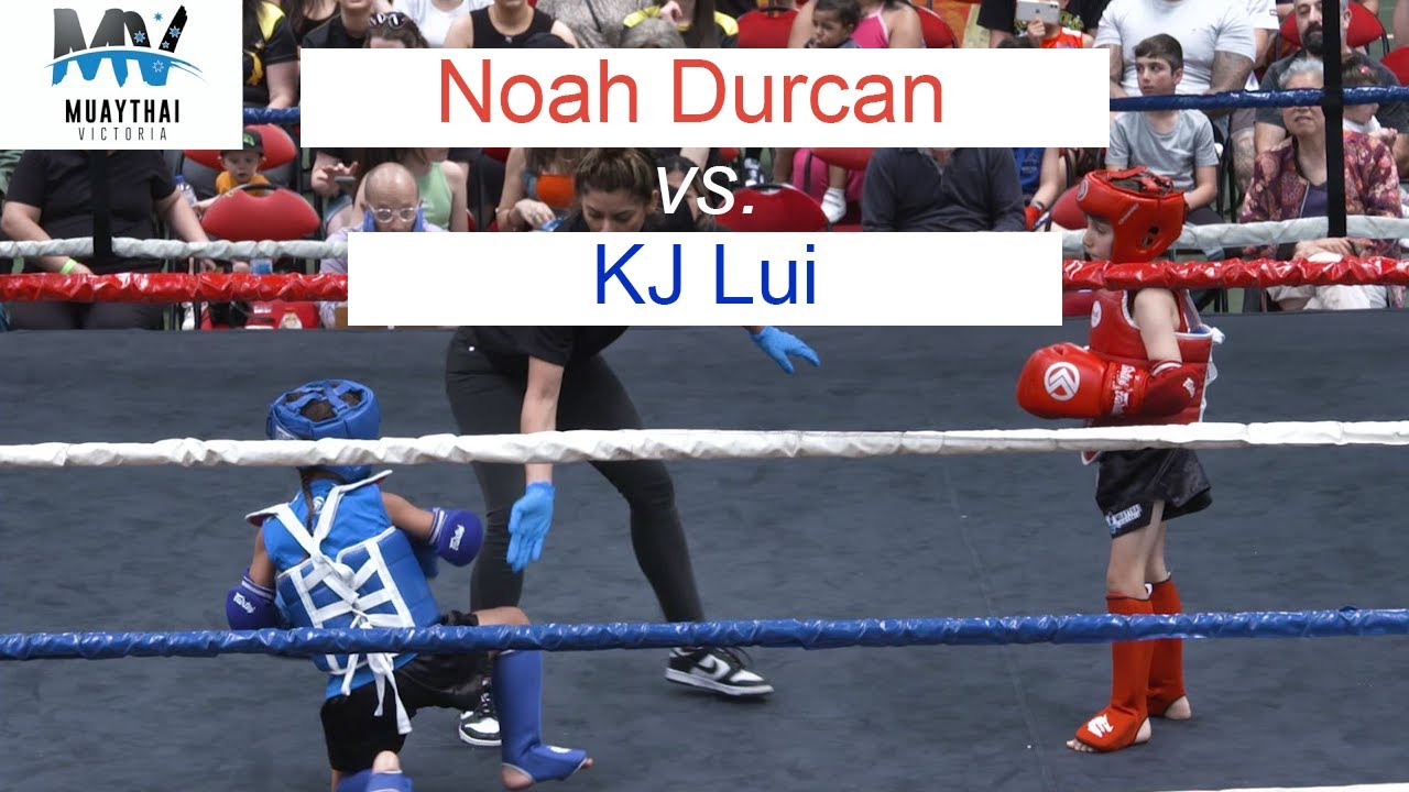 MUAY THAI VICTORIA 10: Noah Durcan (red) vs KJ Lui (blue) - YouTube