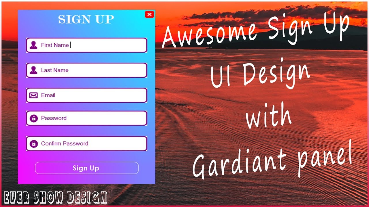 C# Modern Sign Up Design - YouTube