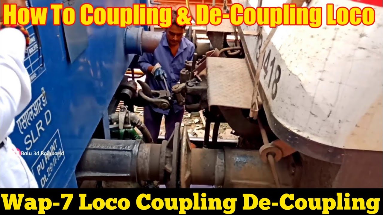 Coupling De Coupling Loco Wap 7 | Wap 7 Loco Coupling At Vijayawada ...