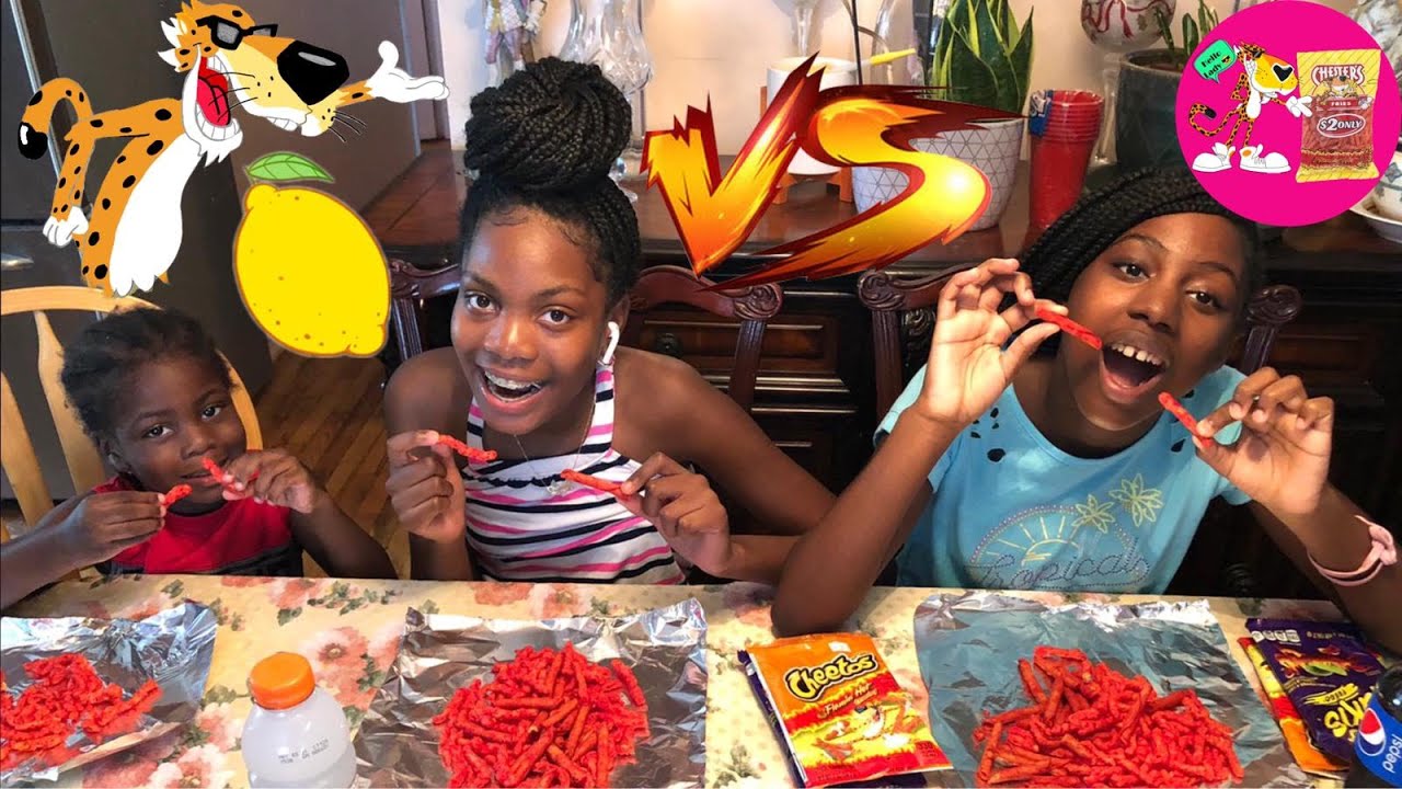 HOT CHEETOS ,TAKIS AND LEMON CHALLENGE - YouTube