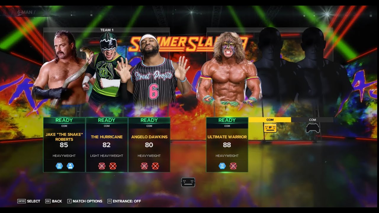 Team Jake The Snake VS Team The Ultimate Warrior Team Match 2K23 Game ...