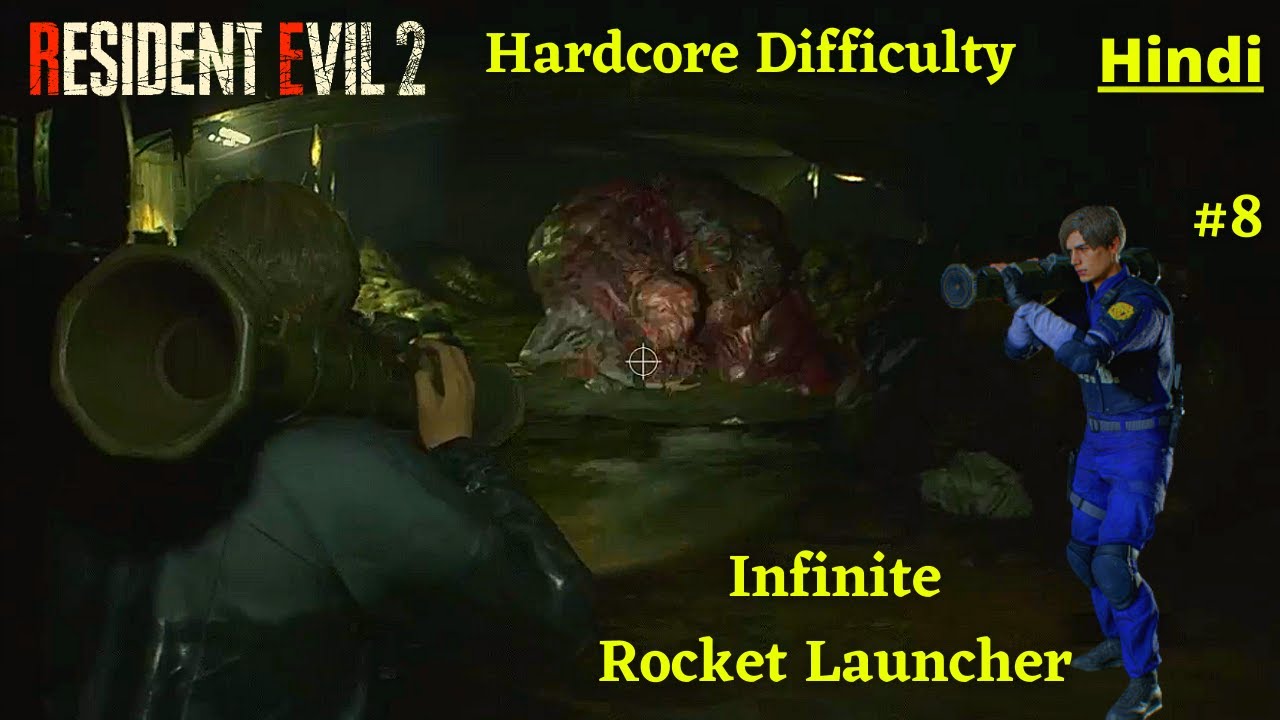 Resident Evil 2 Remake : Infinite Rocket Launcher | Leon | Hardcore ...