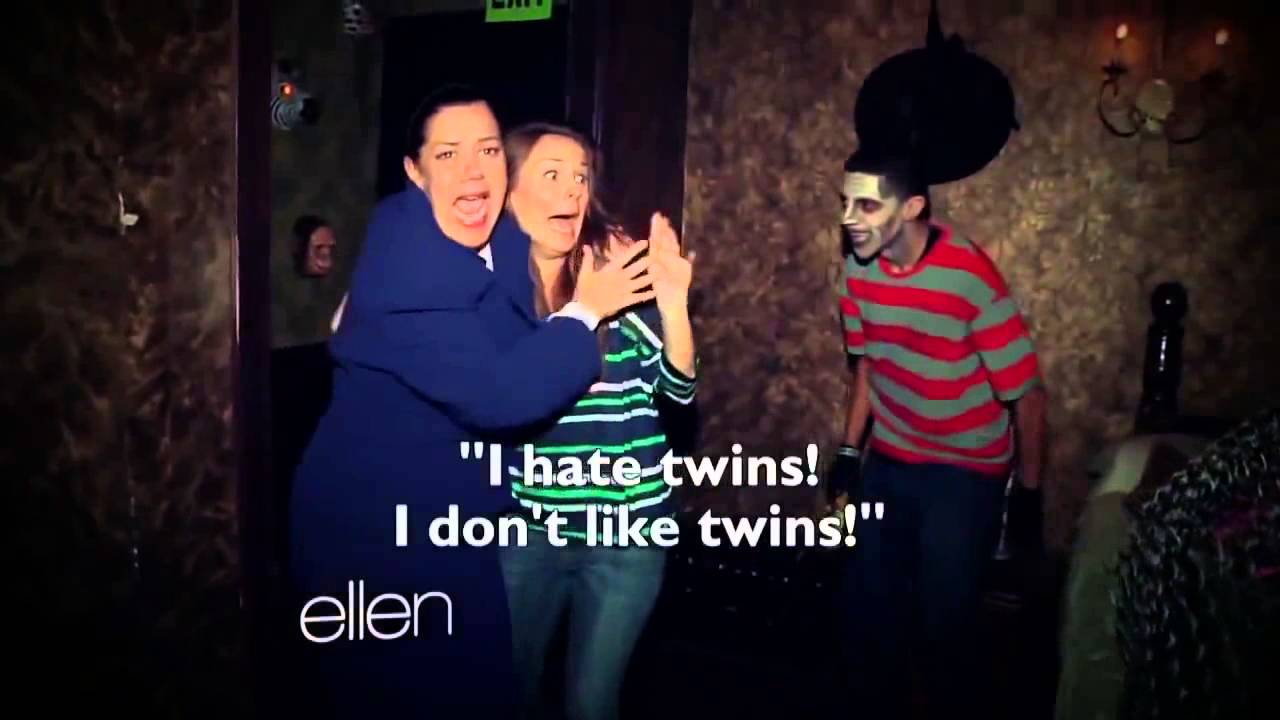 Amy and Jeannie at Knott's Scary Farm, 2012 (I was on Ellen!) - YouTube