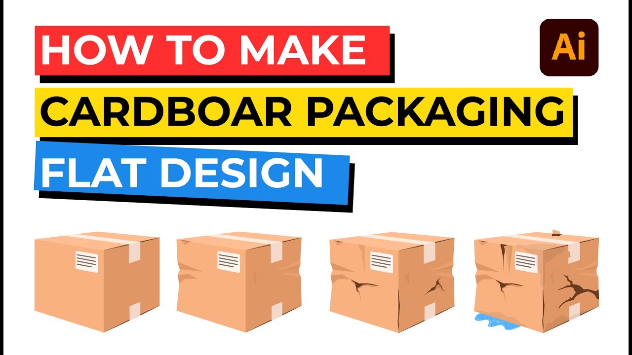 Adobe illustrator tutorial - how to make vector cardboard packaging ...