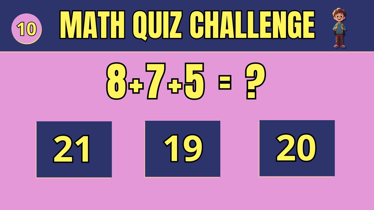 Quick Math Quiz! Are You a Genius? - YouTube