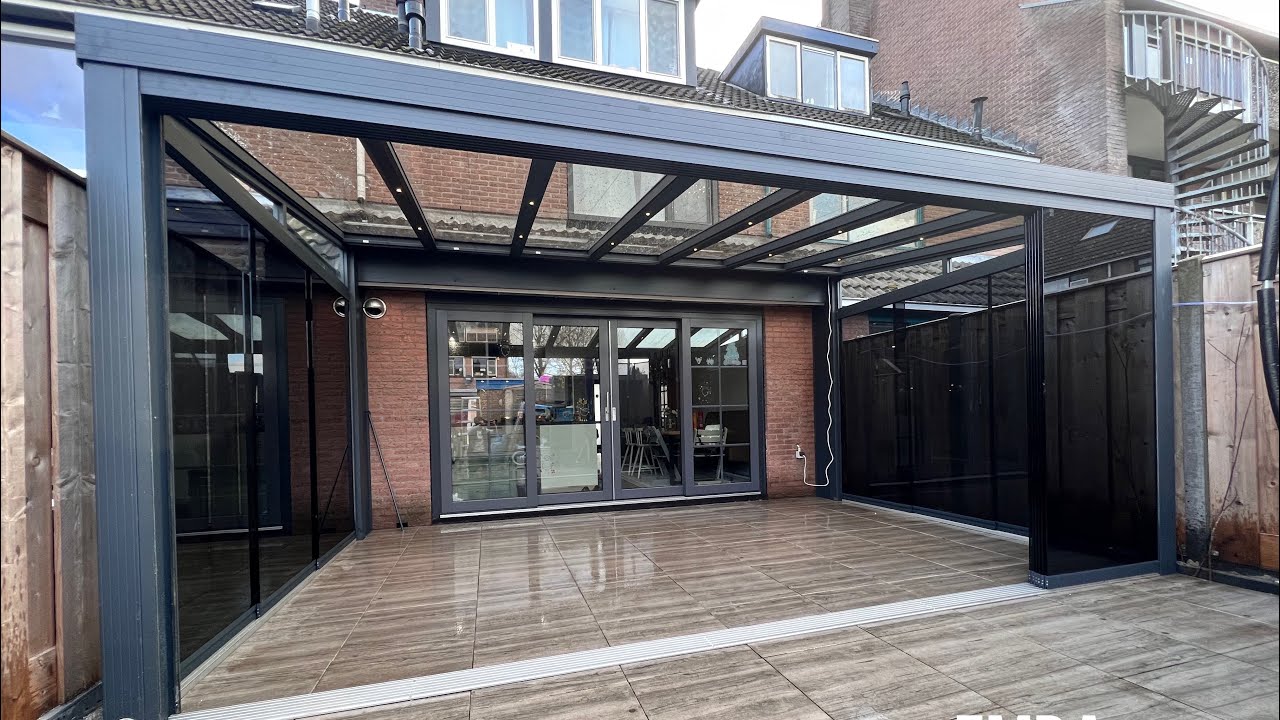 LUX-LINE Terrasoverkapping | Glazen veranda | Plissé zonwering KEJE ...