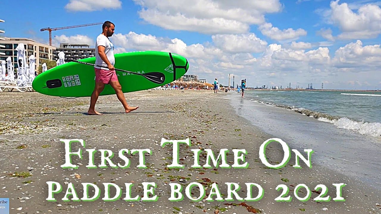 First Time on Paddle Board and Some Beginner Tips - YouTube