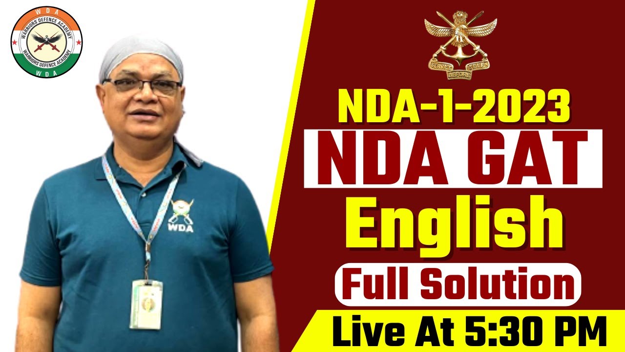 NDA-1-2023 GAT Solution | NDA 1 2023 English Solution/Answer Key | Best ...