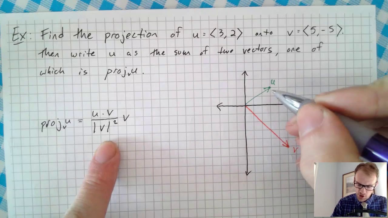 6.04 Finding a Vector Projection (Part 5) - YouTube