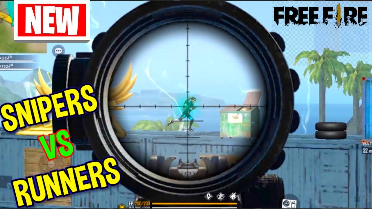 SNIPERS VS RUNNERS IN FREE FIRE - YouTube