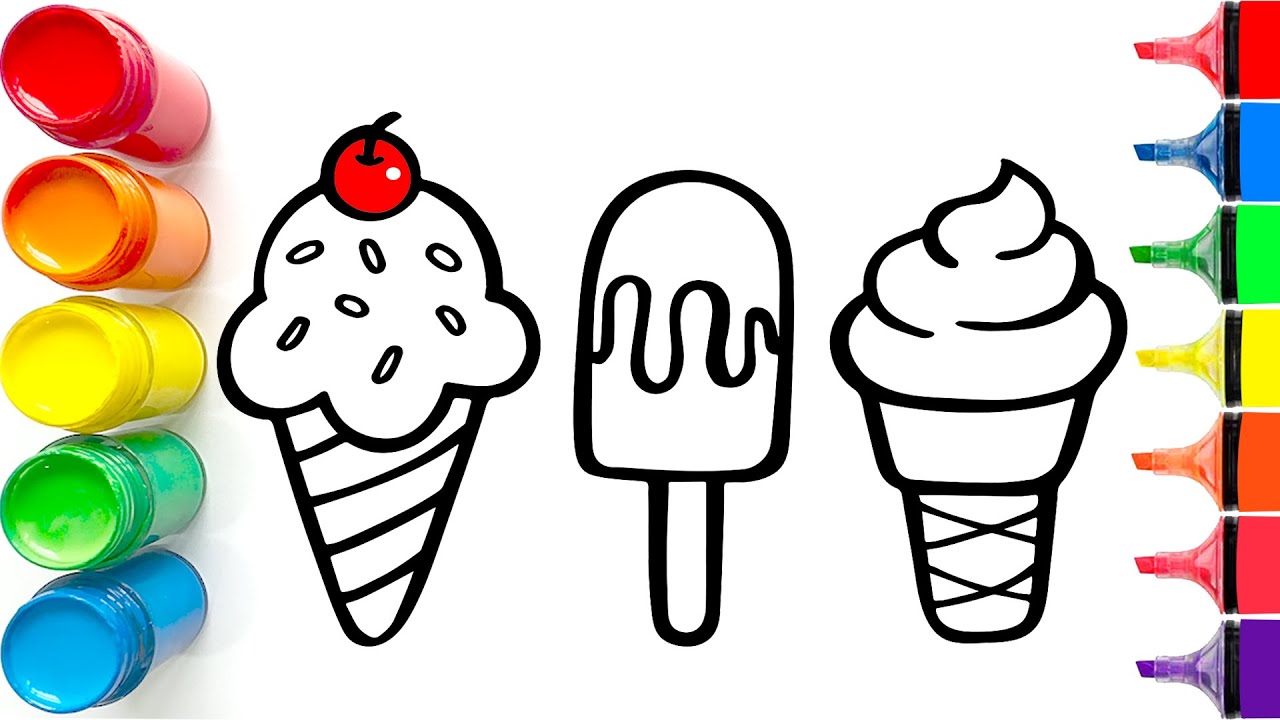 How to Draw Fresh Ice Cream Popsicles | Easy Step by Step Tutorial ...