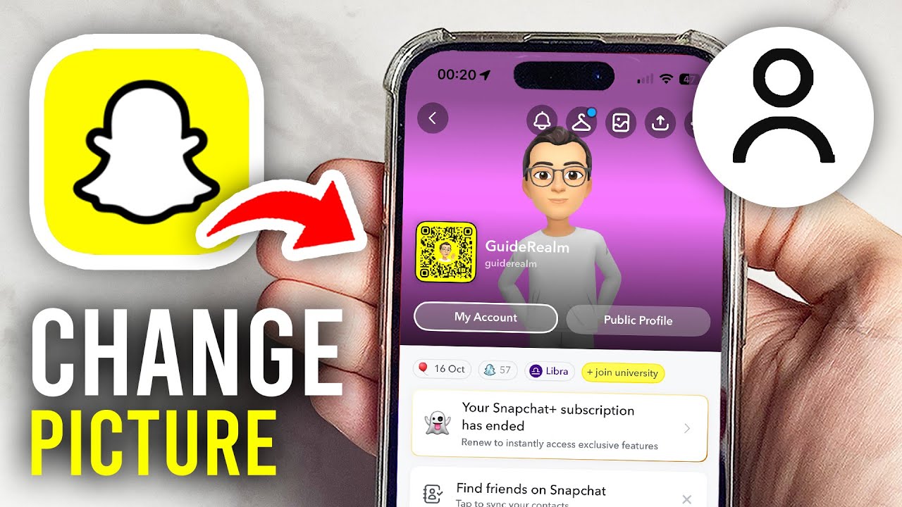 How To Change Your Snapchat Profile Picture - Full Guide - YouTube