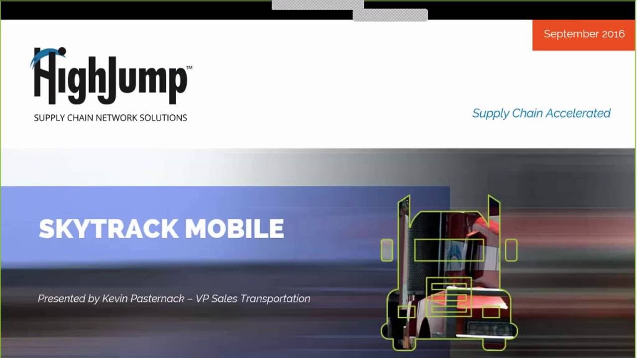 SkyTrack Mobile Demonstration - Integration with Prophesy Dispatch Software by HighJump, Inc ...