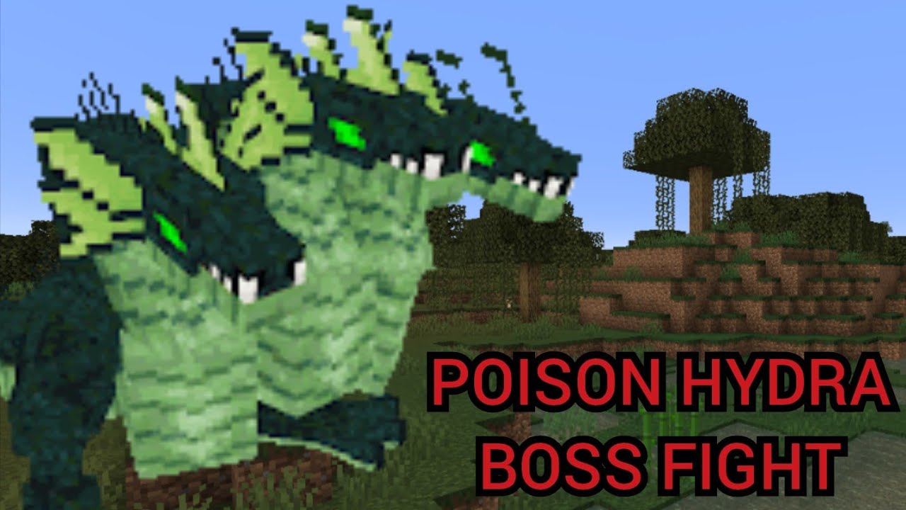 Minecraft System Hydra: Poison Hydra Boss Fight ( Bedrock Addon ) - YouTube
