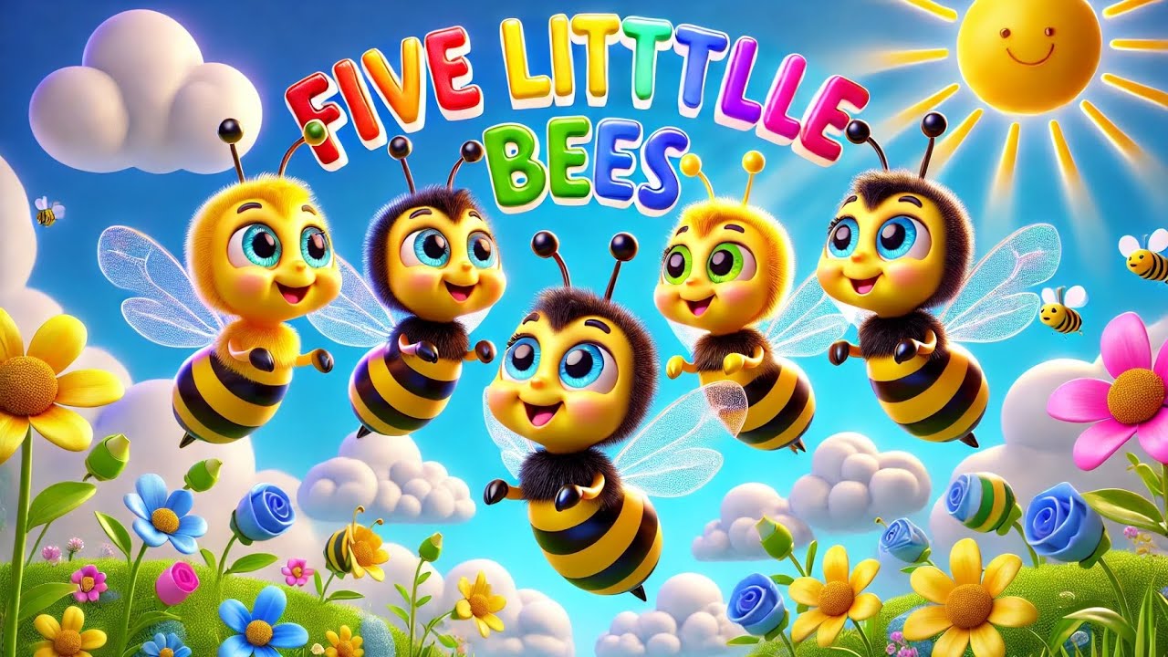 Five little bees + MORE number rhymes for kids | little cheeks nursery ...