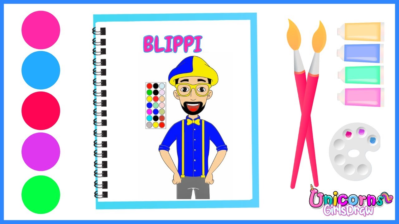 How to draw Blippi | 단계별로 그리기 Learn to daw | Blippi - YouTube