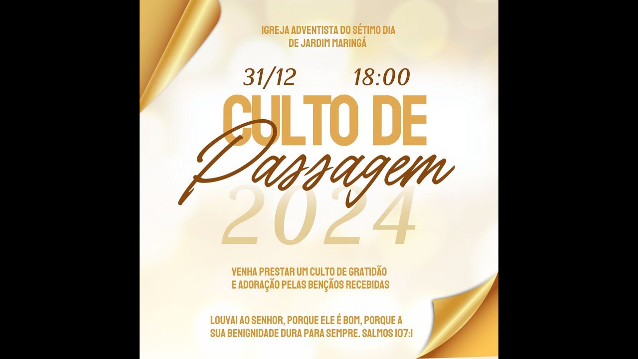 Culto de Pasagem 2024-2025 - 31/12/2024 - YouTube
