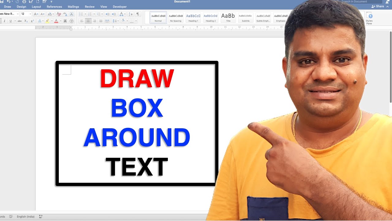 How To Draw A Box Around Text In Word YouTube How To Draw A Box Around Text In Word YouTube