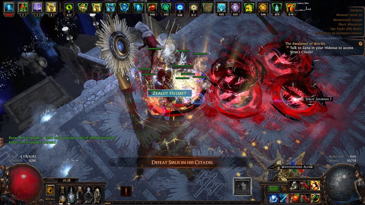 Path Of Exile | 3.9 SkInS - Frost Blades - The Baran (boss only 3s kill ...